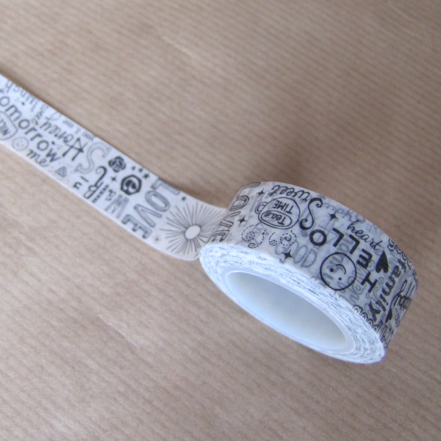 Masking tape noir et blanc - Washi Tape Masking tape noir et blanc - Washi Tape