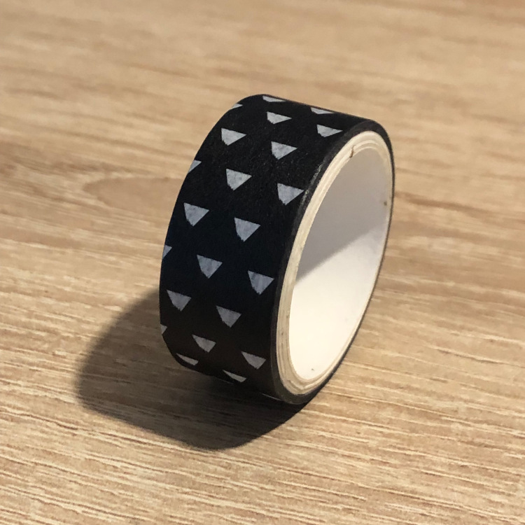 Masking tape noir à triangles blancs | Washi Tape